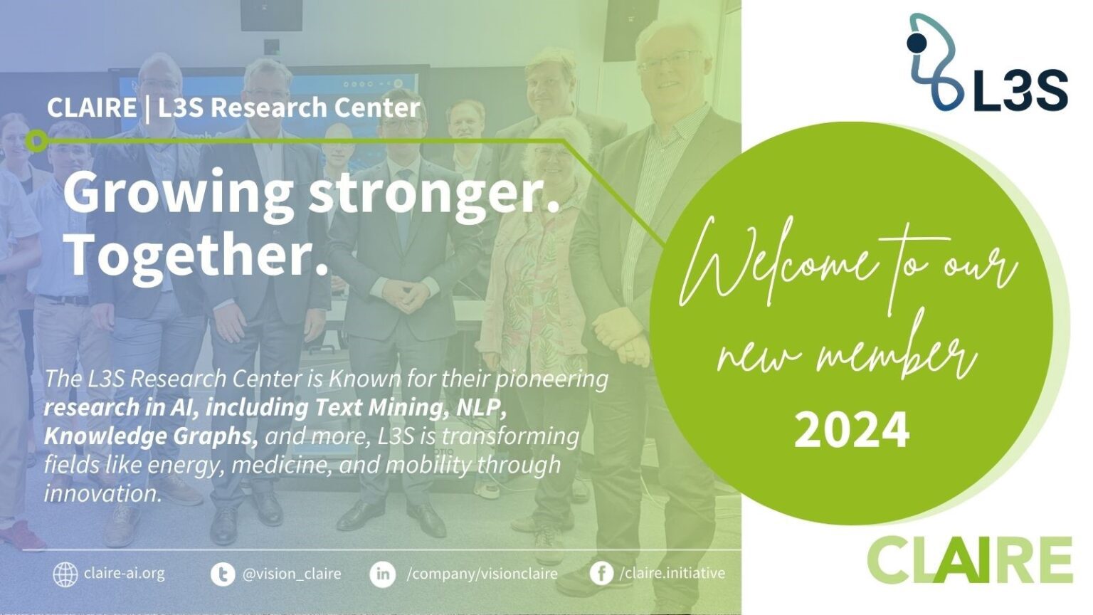 L3S is now Gold Member of CLAIRE - L3S Research Center