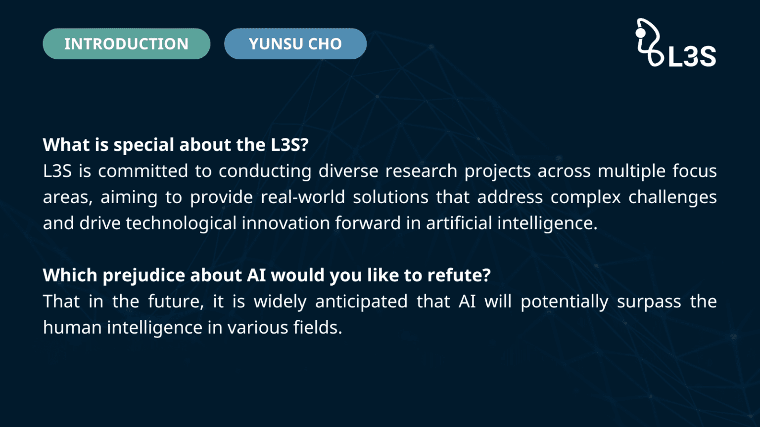Introducing: Yunsu Cho - L3S Research Center